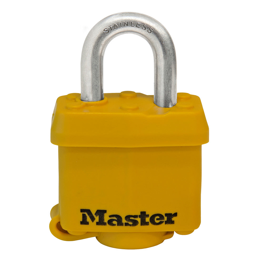 Master Lock Laminated Padlock 1-9/16in (40mm) Wide Covered Stainless ...