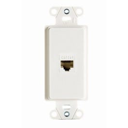Wall Jack, Cat5e/RJ45, 1-Port, White - Minooka, IL - Minooka Lumber ...
